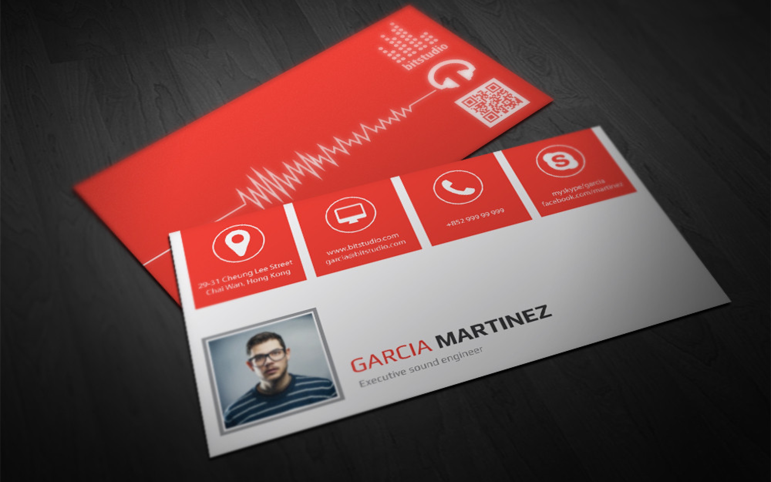 Radio Producer Business Card - Double Infinity